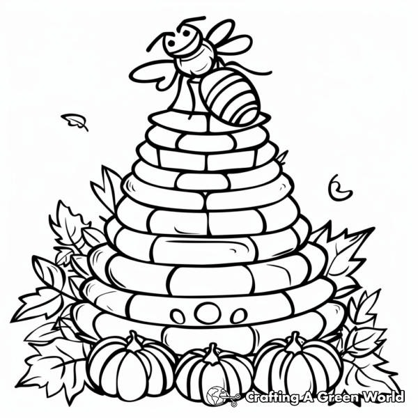 Beehive Coloring Pages - Free & Printable!