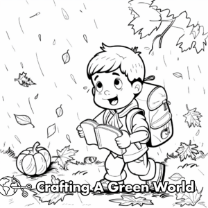 First Day Of Fall Coloring Pages - Free & Printable!