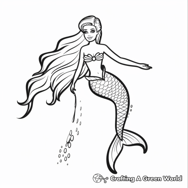 Barbie Mermaid Coloring Pages - Free & Printable!