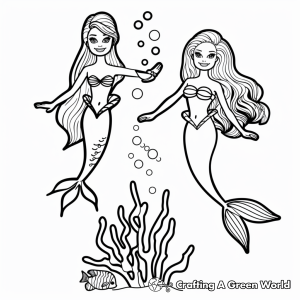 Barbie Mermaid Coloring Pages - Free & Printable!