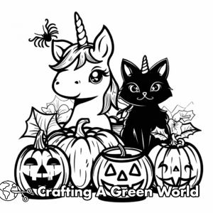 Halloween Unicorn Coloring Pages - Free & Printable!