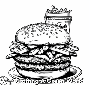 Hamburger Coloring Pages - Free & Printable!