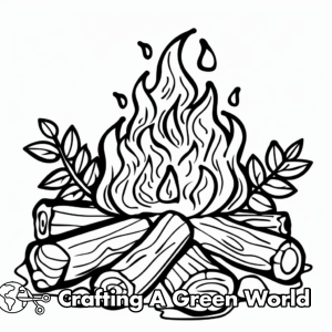 Campfire Coloring Pages - Free & Printable!