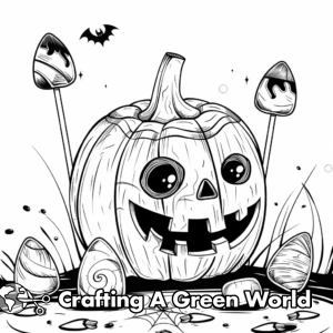 Halloween Candy Coloring Pages - Free & Printable!