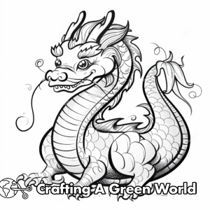 Chinese New Year Dragon Coloring Pages - Free & Printable!