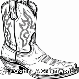 Cowboy Boot Coloring Pages - Free & Printable!