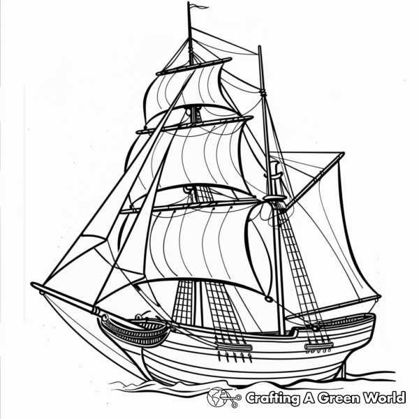 Mayflower Coloring Pages - Free & Printable!