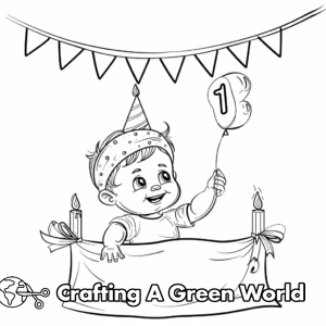 1st Birthday Coloring Pages - Free & Printable!