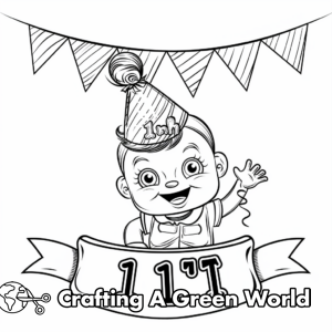 1st Birthday Coloring Pages - Free & Printable!