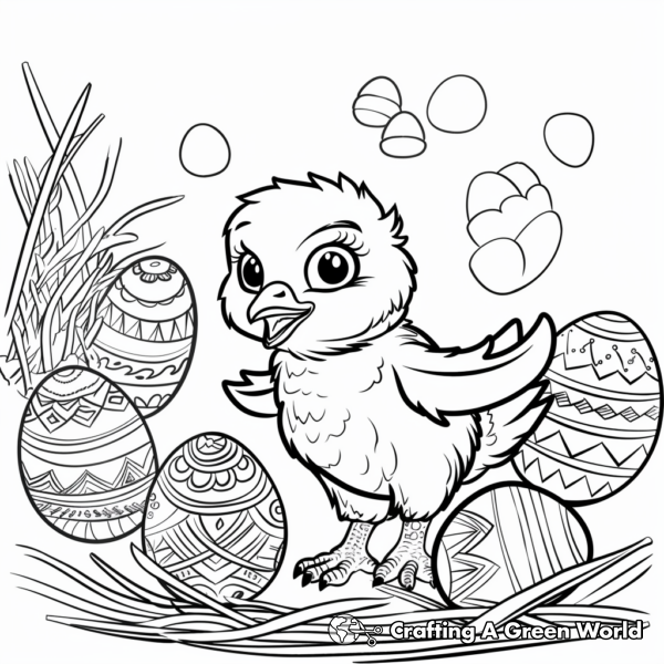 Easter Chick Coloring Pages - Free & Printable!
