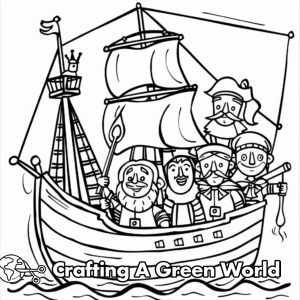 Columbus Day Coloring Pages - Free & Printable!