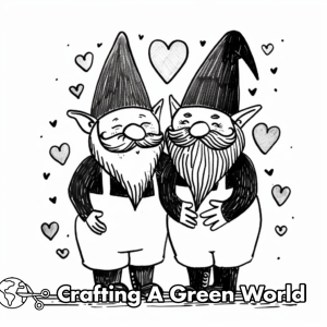Valentine's Day Gnome Coloring Pages - Free & Printable!