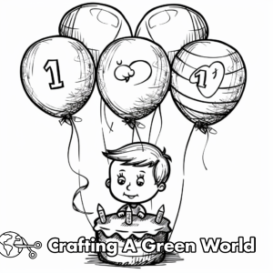 1st Birthday Coloring Pages - Free & Printable!