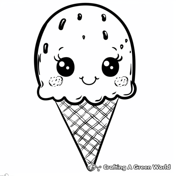 Simple Kawaii Food Coloring Pages - Free & Printable!