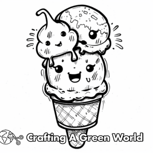 Simple Kawaii Food Coloring Pages - Free & Printable!