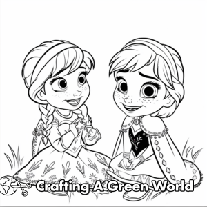 Frozen Little Anna Coloring Pages - Free & Printable!