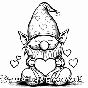Valentine's Day Gnome Coloring Pages - Free & Printable!