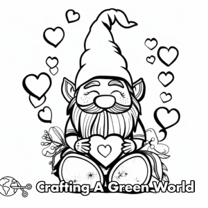 Valentine's Day Gnome Coloring Pages - Free & Printable!