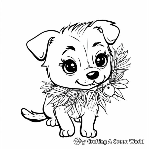Super Cute Christmas Dog Coloring Pages - Free & Printable!