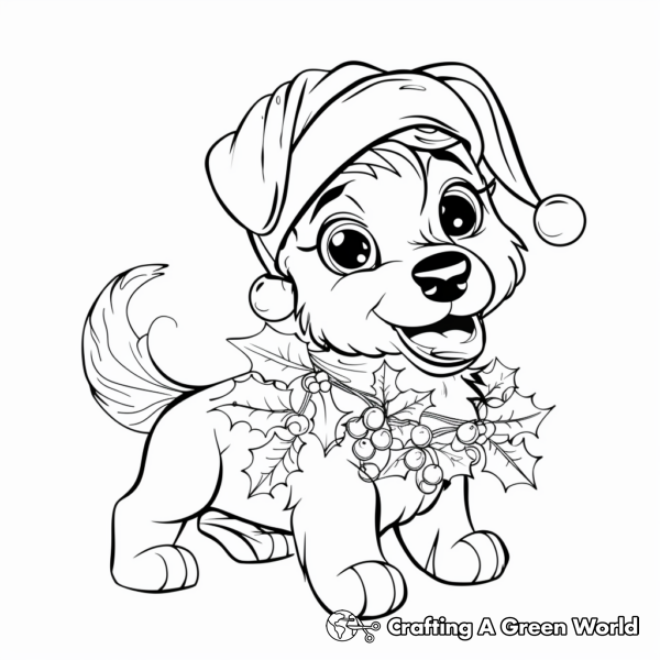 Super Cute Christmas Dog Coloring Pages - Free & Printable!