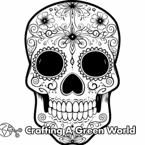 Day Of The Dead Skull Coloring Pages - Free & Printable!