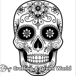 Day Of The Dead Skull Coloring Pages - Free & Printable!