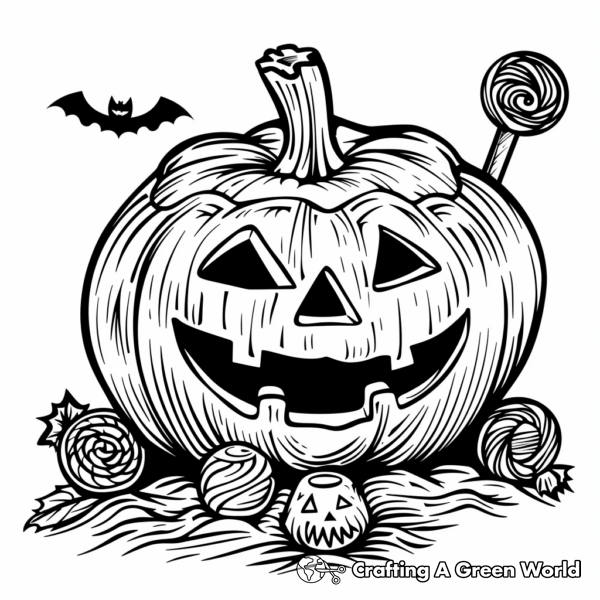 Halloween Candy Coloring Pages - Free & Printable!