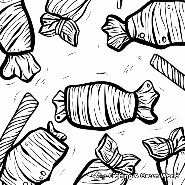 Halloween Candy Coloring Pages - Free & Printable!