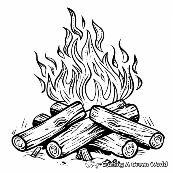 Campfire Coloring Pages - Free & Printable!
