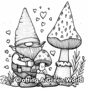 Valentine's Day Gnome Coloring Pages - Free & Printable!