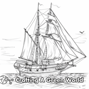 Mayflower Coloring Pages - Free & Printable!