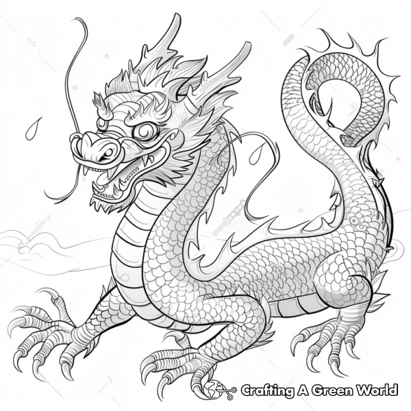 Chinese New Year Dragon Coloring Pages - Free & Printable!