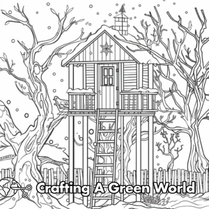 Tree House Coloring Pages - Free & Printable!