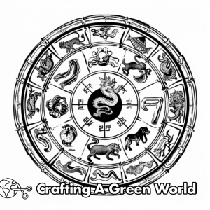 Chinese Zodiac Coloring Pages - Free & Printable!