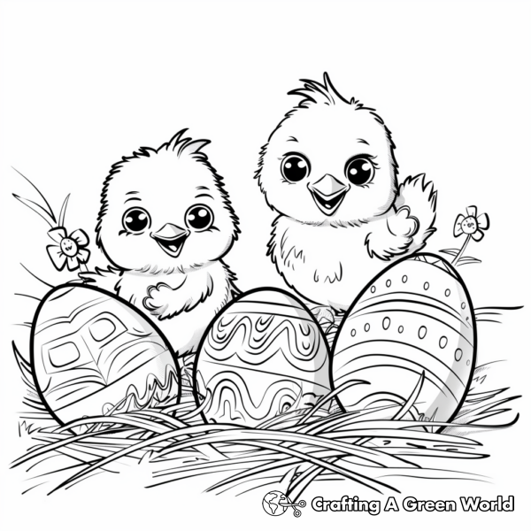 Easter Chick Coloring Pages - Free & Printable!