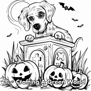 Halloween Dog Coloring Pages - Free & Printable!