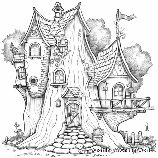 Tree House Coloring Pages - Free & Printable!