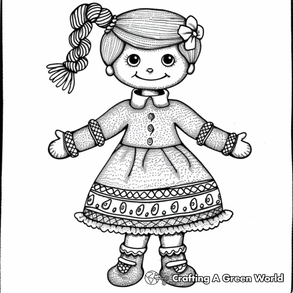 Gingerbread Girl Coloring Pages - Free & Printable!