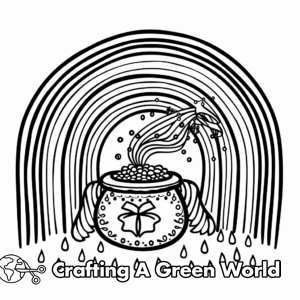 Rainbow With Pot Of Gold Coloring Pages - Free & Printable!