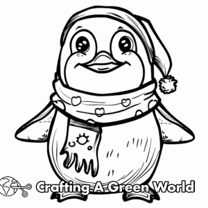 Christmas Penguin Coloring Pages - Free & Printable!