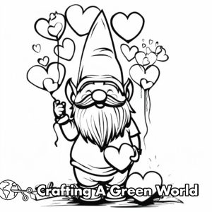 Valentine's Day Gnome Coloring Pages - Free & Printable!