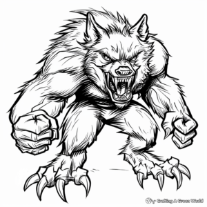 Werewolf Coloring Pages - Free & Printable!