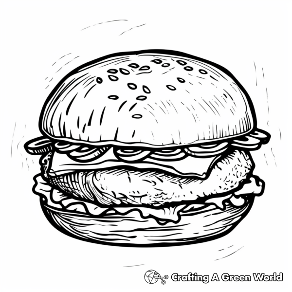 Hamburger Coloring Pages - Free & Printable!