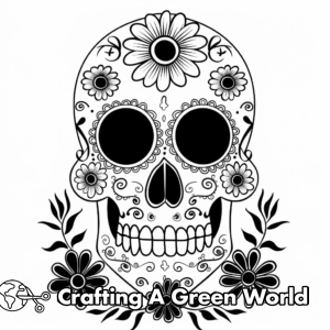 Day Of The Dead Skull Coloring Pages - Free & Printable!