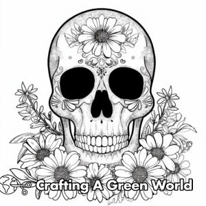 Day Of The Dead Skull Coloring Pages - Free & Printable!