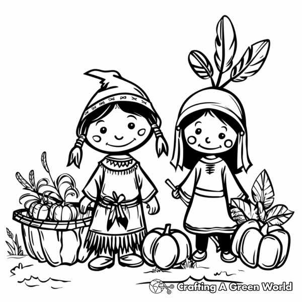 Thanksgiving For Preschool Coloring Pages - Free & Printable!