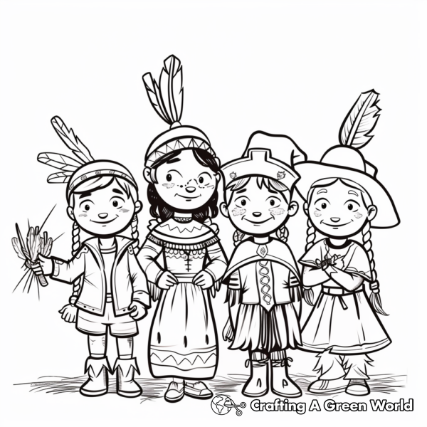 Thanksgiving For Preschool Coloring Pages - Free & Printable!