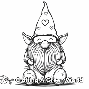 Valentine's Day Gnome Coloring Pages - Free & Printable!