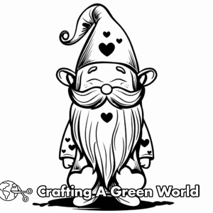 Valentine's Day Gnome Coloring Pages - Free & Printable!