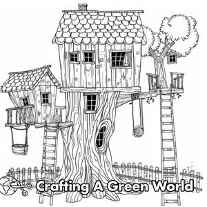 Tree House Coloring Pages - Free & Printable!